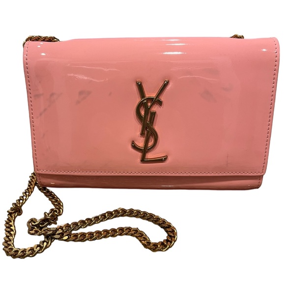 Yves Saint Laurent | Bags | Yves Saint Laurent Pink Patent Leather ...